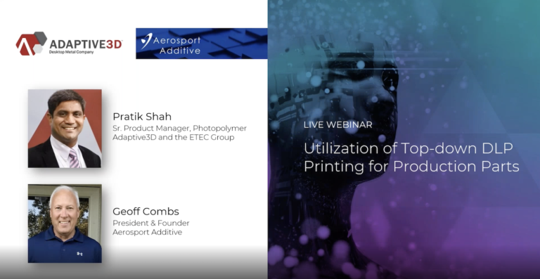 Adaptive3D and Aerosport Additive Webinar - 3D Printing Resin | Photopolymer Resin | Adaptive3D